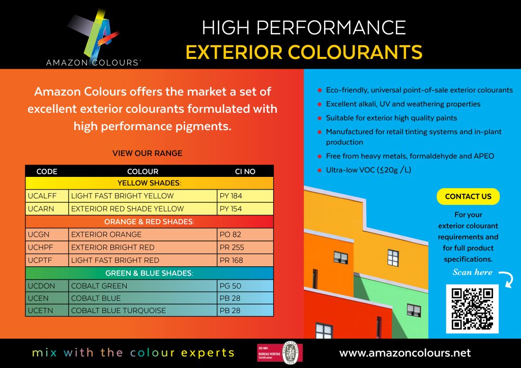 High Performance Exterior Colourants - Amazon Colours